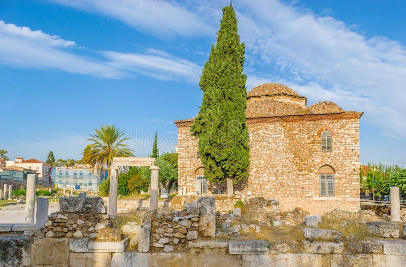 The old mosque stock image. Image of mount, dome, agora - 87936531