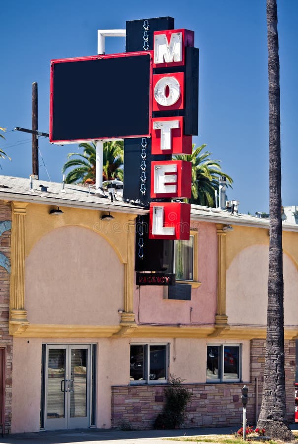 Old motel sign stock image. Image of lodging, flaking - 22507033