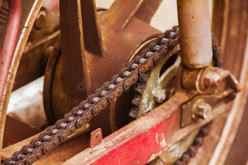 Old Motorcycle Chains are Rusty Stock Image - Image of black ...