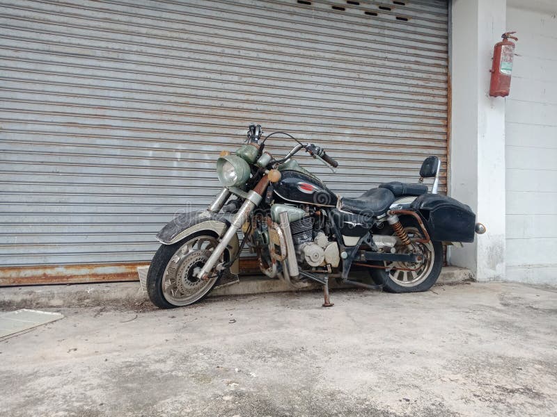 The Old Motorcycle is Damaged Stock Image - Image of dirty, rusty ...