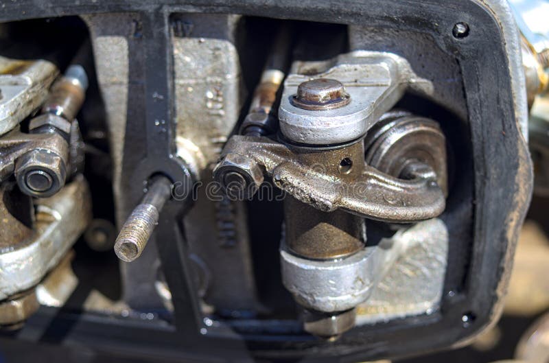 Rocker and Valve of an Old Motorcycle Stock Image - Image of reuse ...