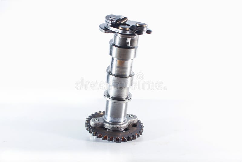 Old Motorcycle Spare Parts on a White Background. Stock Photo - Image ...