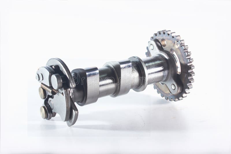 Old Motorcycle Spare Parts on a White Background. Stock Image - Image ...