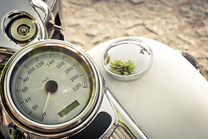 Old motorcycle speedometer stock image. Image of outdoors - 28775557