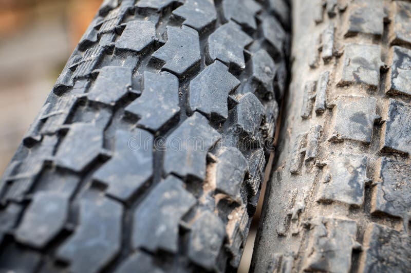 Old Motorcycle Tire Treads, Worn Out and Trash Stock Photo - Image of ...
