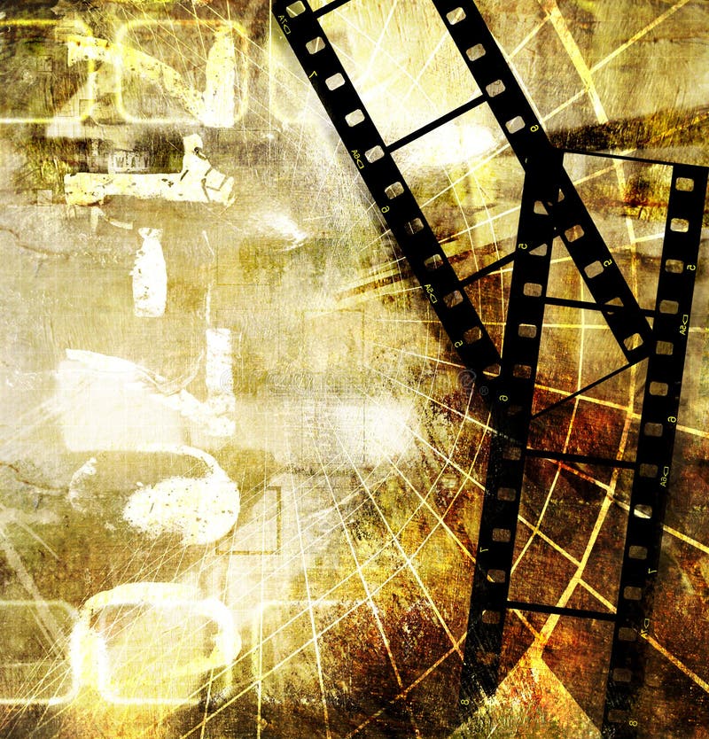 Old movie background stock illustration. Illustration of background ...
