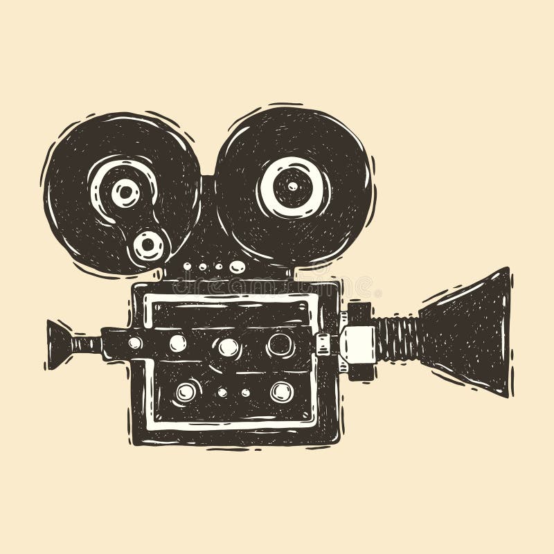 Old movie camera stock vector. Illustration of design - 88568705