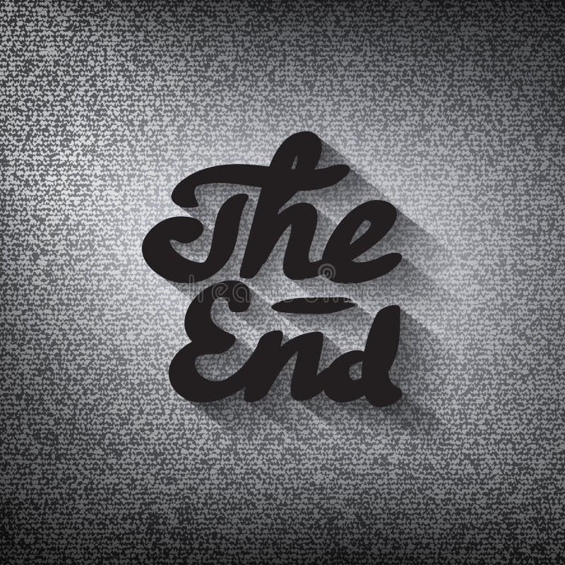 The End Sign Movie Ending Frame Stock Vector - Illustration of ...