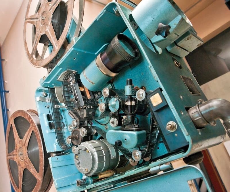 Old movie projector stock image. Image of 35mm, play - 20831757
