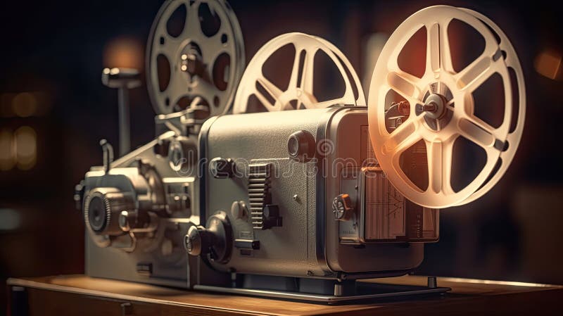 An Old Movie Projector. Cinema Concept Stock Illustration ...