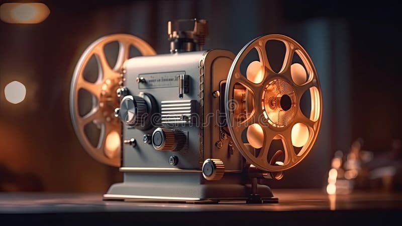 An Old Movie Projector. Cinema Concept Stock Illustration ...