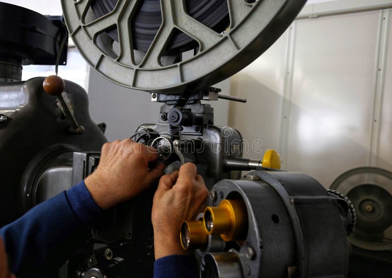 Old movie projector stock image. Image of retro, cinema - 104753223