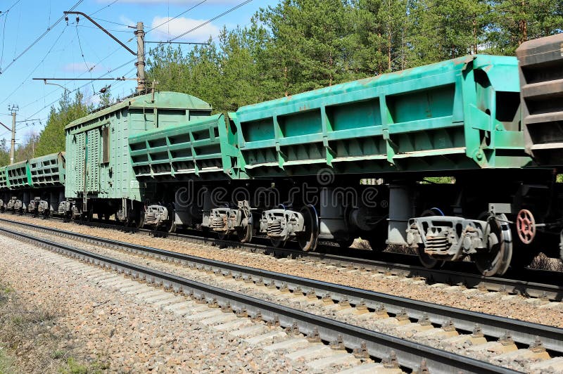 Old moving freight train stock image. Image of locomotive - 91761237