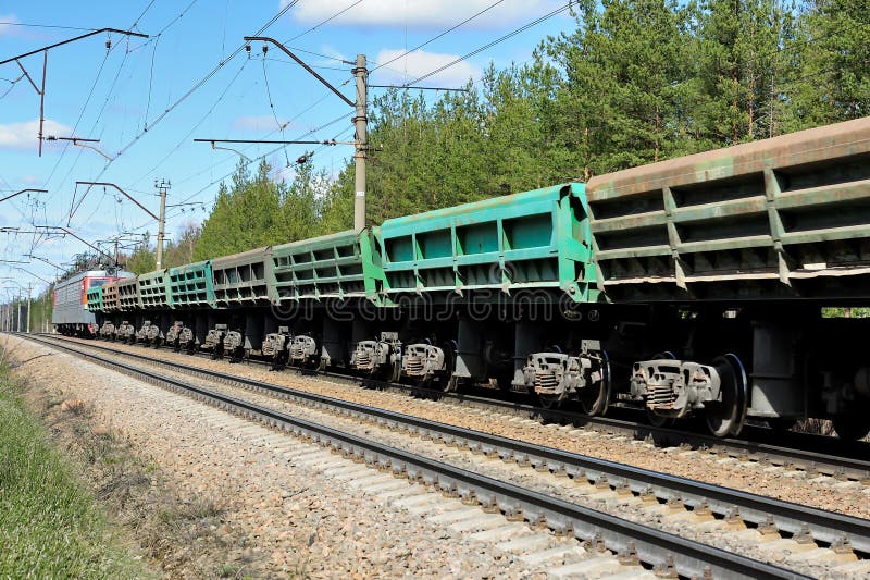 Old moving freight train stock image. Image of industrial - 91761265