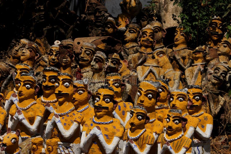 Old Mud statue in Temple stock image. Image of potter - 146448023