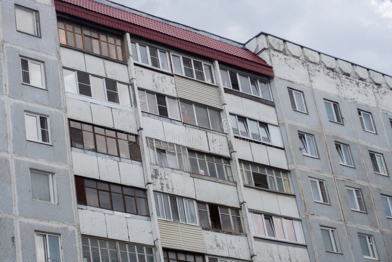 Old Multi-storey Building of Architecture of the Former USSR Stock ...