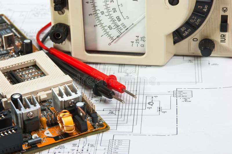Old multimeter stock image. Image of engineer, plan, document - 52716127