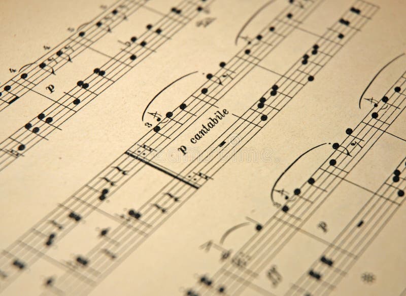 Old music stock image. Image of composition, quavers, paper - 3495053