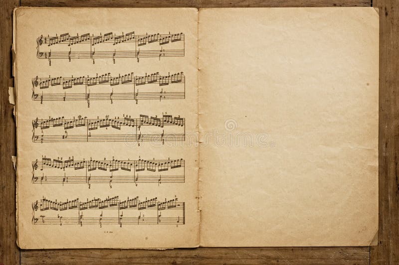 Old music book. stock image. Image of vintage, open, book - 5366395