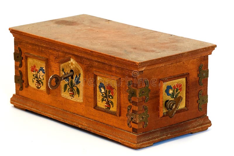 Old music box stock image. Image of case, clef, song, macro - 9657167