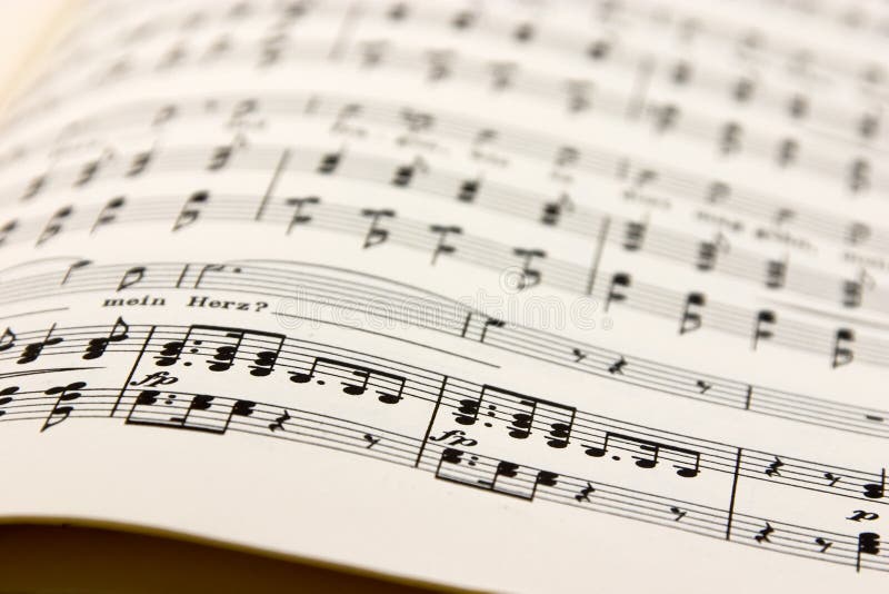 Old Music Notes - Retro stock image. Image of antique, german - 408671