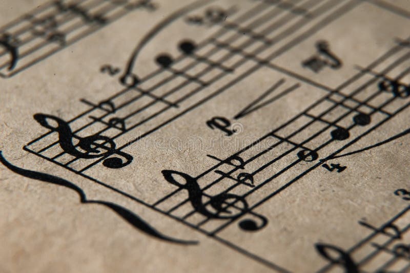 Old Music Notes stock image. Image of close, classical - 65050391