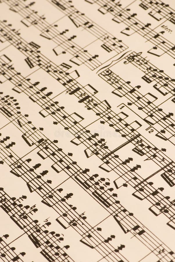 Old Music Score stock photo. Image of texture, lyrics - 1688306