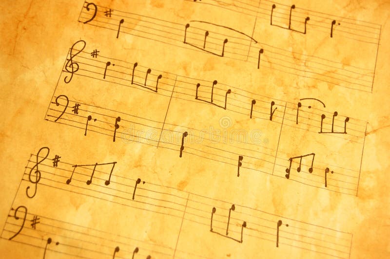 Old music sheet stock photo. Image of musical, handwritten - 12206726