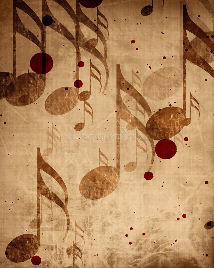 Old music sheet stock illustration. Illustration of sepia - 67435828