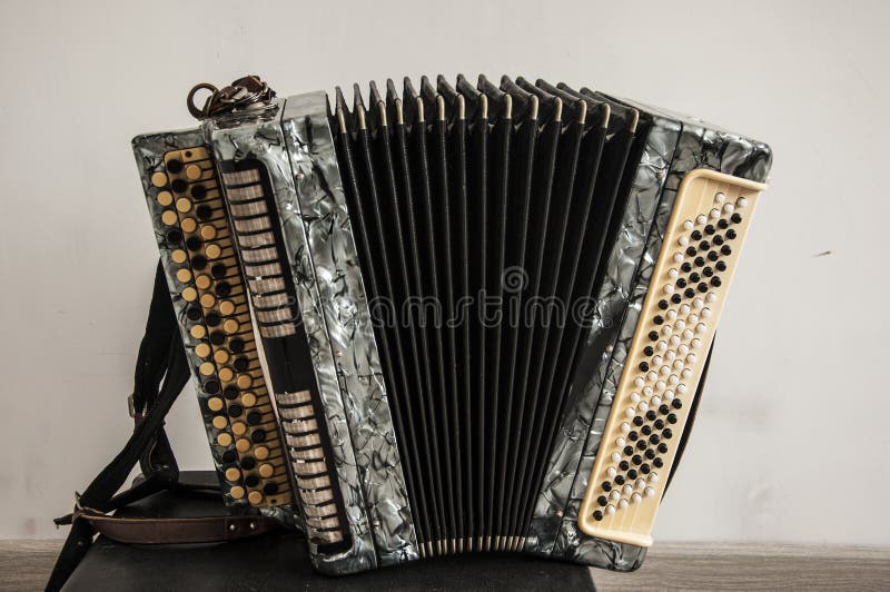 Old Musical Instrument Russian Bayan Stock Image - Image of classical ...