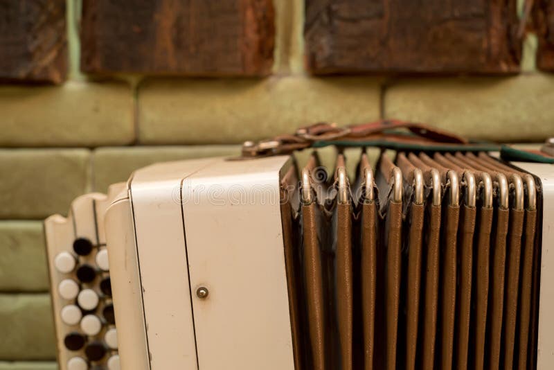 Old Musical Instrument Russian Bayan Stock Image - Image of ...