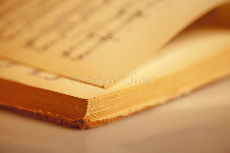 Old Musical Note Book. Classic Music Concept. Stock Image - Image of ...