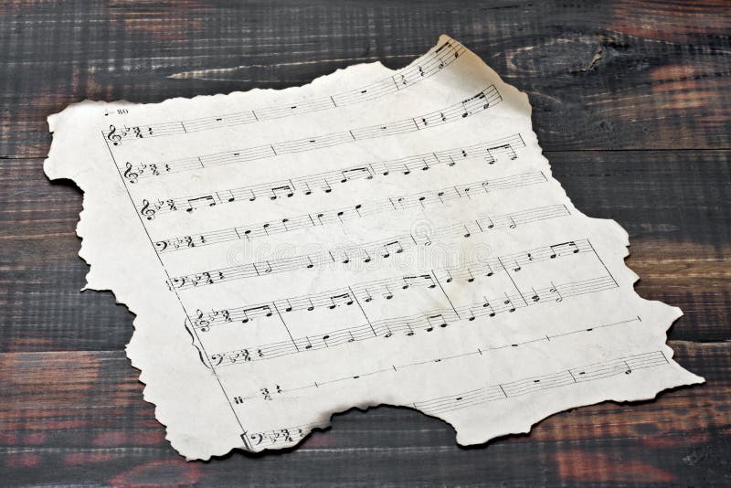 Old musical notes stock photo. Image of announcement - 17599940