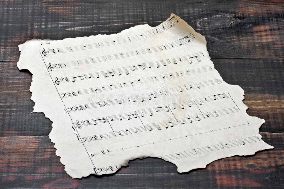 Old musical notes stock photo. Image of announcement - 17599940