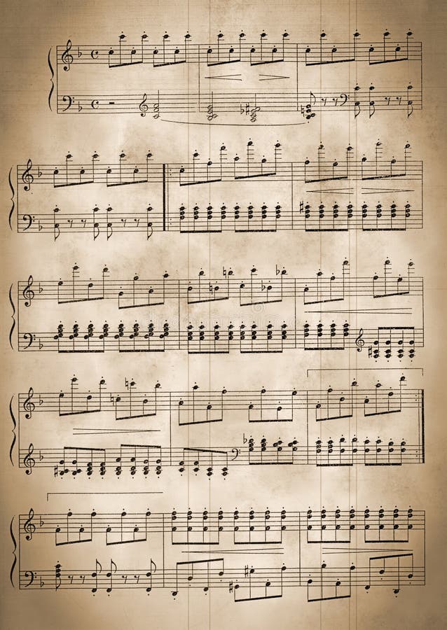 Old musical notes stock photo. Image of abstract, detail - 9789478