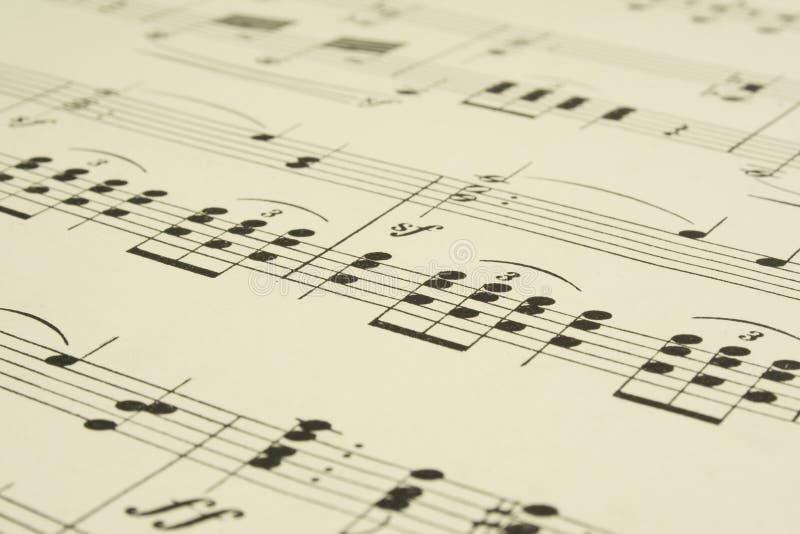 Old Musical Score Sheet stock image. Image of view, landscape - 50671003