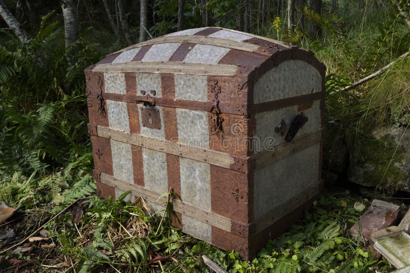 Old mysterious rusty chest stock photo. Image of mysterious - 80147122