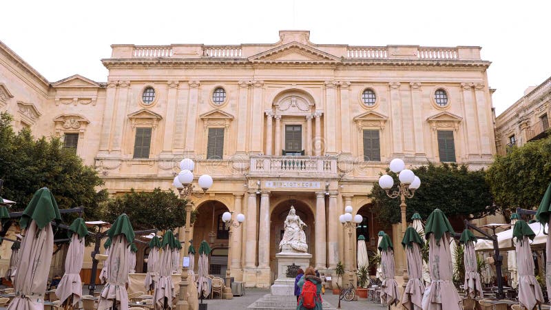 Old National Library Building in Valletta Malta - MALTA, MALTA - MARCH ...