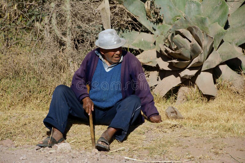 Old native man from Peru editorial stock image. Image of native - 33796569