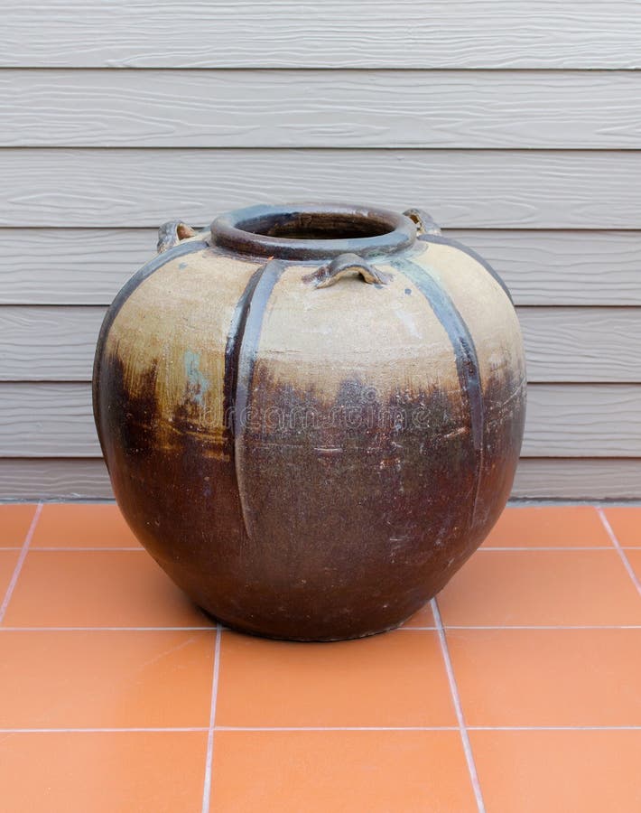 Old Native Vase of Thai Pottery. Stock Image - Image of ornate, closeup ...
