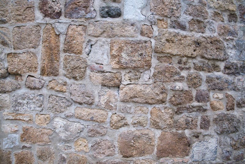 Old Natural Stone Wall, Rustic Stone Wall Stock Image - Image of wall ...