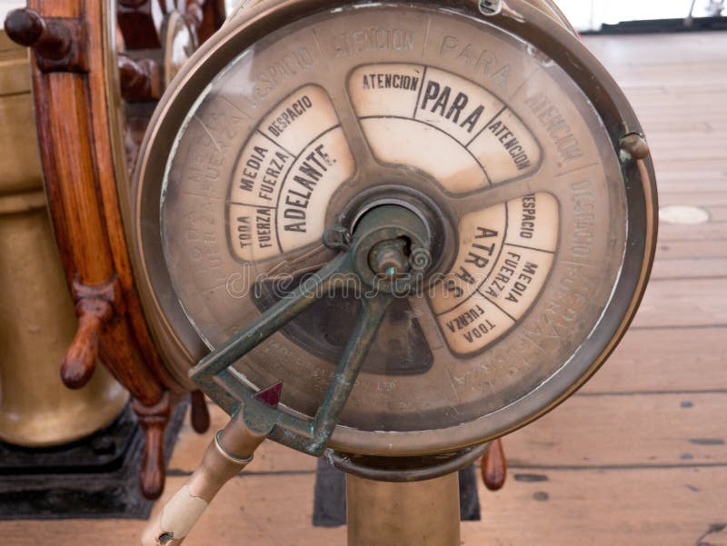 Old Nautical Ships Control Panel Stock Image - Image of detail ...