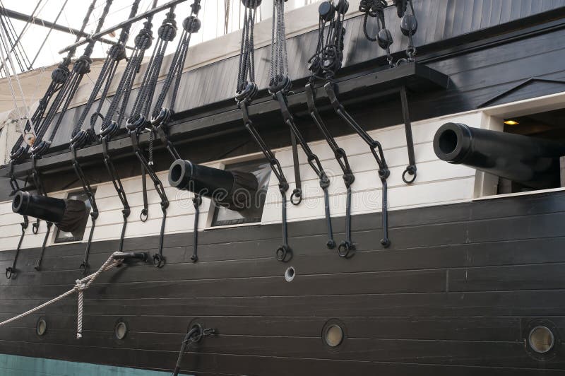 Old Naval gunship stock photo. Image of military, vintage - 21106566