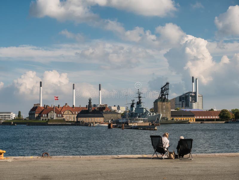 Old Naval Station in Copenhagen Harbor, Denmark Editorial Stock Image ...