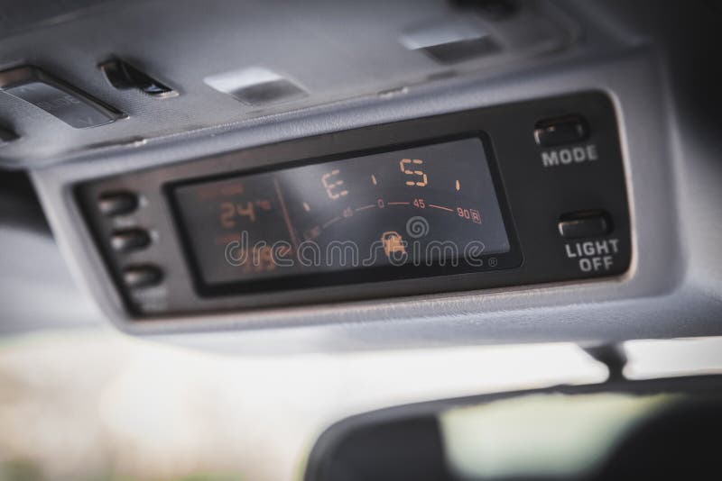 Old Navigation System with Compass in SUV Car Stock Photo - Image of ...