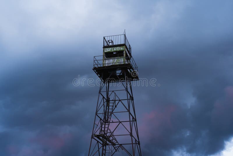 The Old Neeme Abandoned Soviet Border Guard Tower Against the Backdrop ...