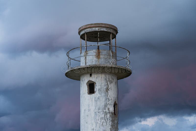 The Old Neeme Lighthouse Against the Backdrop of Thunderclouds at ...