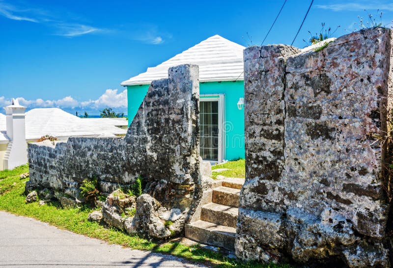 Old and New Bermuda stock photo. Image of wall, stairs - 72894844