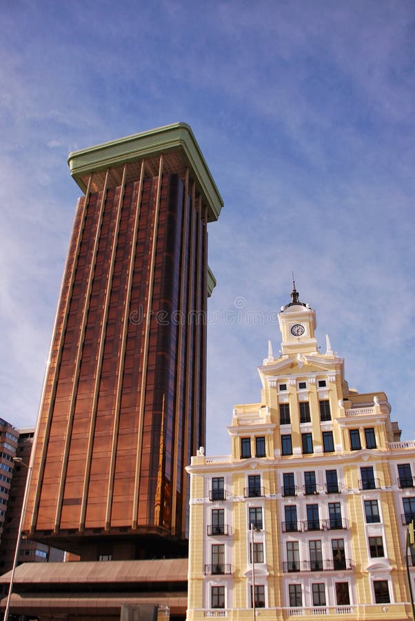 The old and the new. stock photo. Image of spain, buildings - 122727580