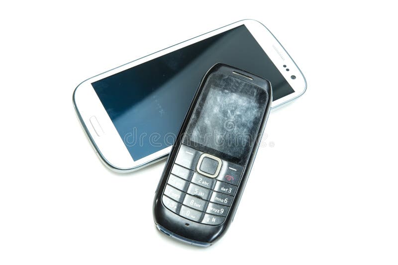 Old and new cellphones stock image. Image of history - 42211235